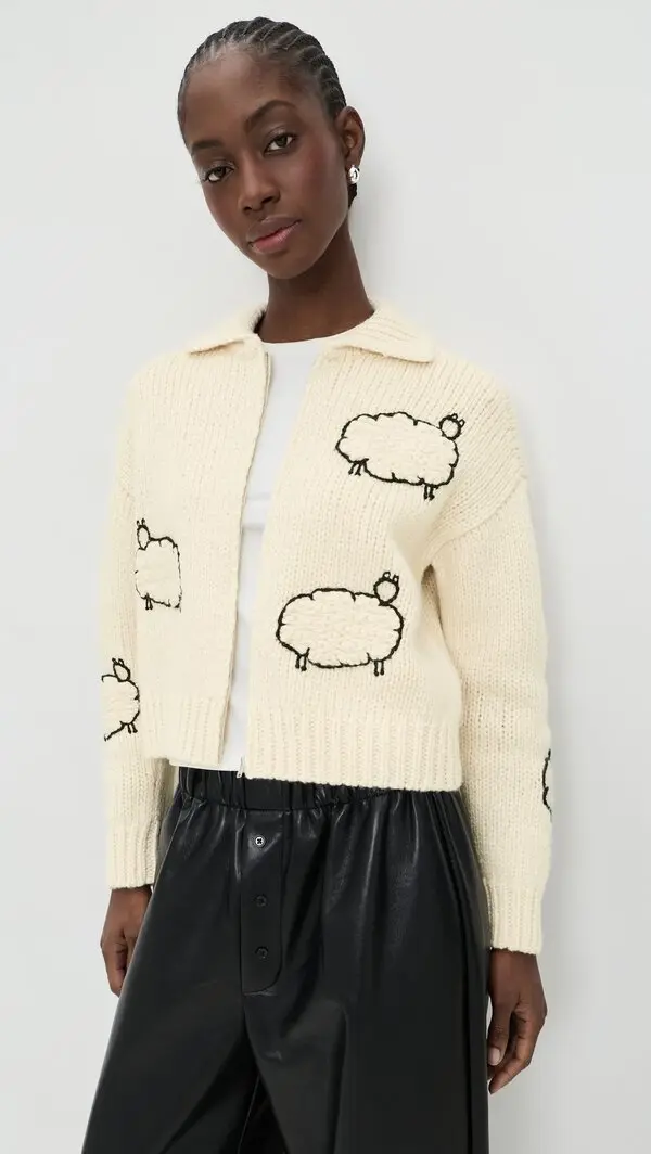 もぐちゃんmuguet uv cut polo knit new item. No.kt226110 スラブコードヤーンロングスリーブニット price